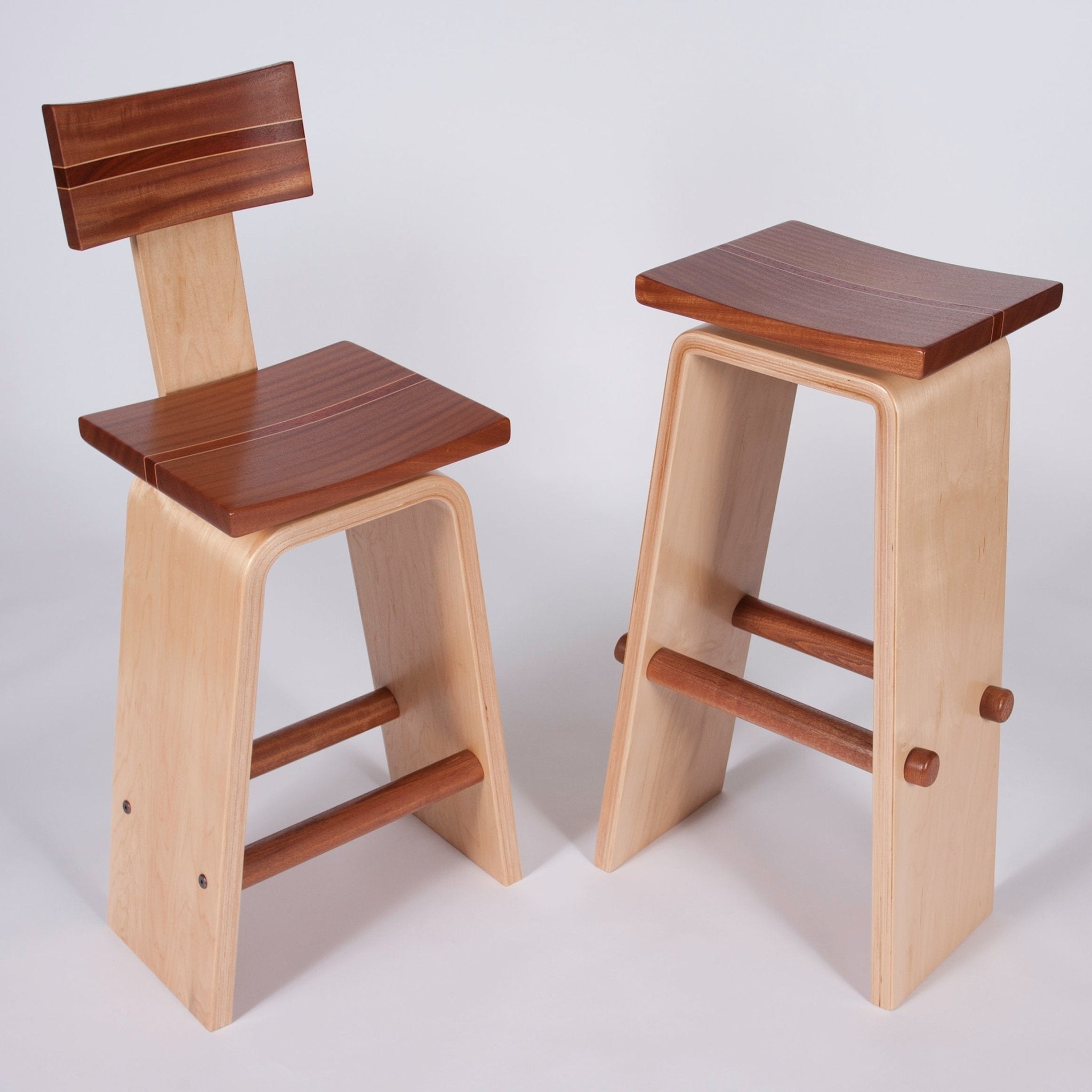 Bar & Counter Stools Made of Exotic & Domestic Hardwoods - Hardwood ...