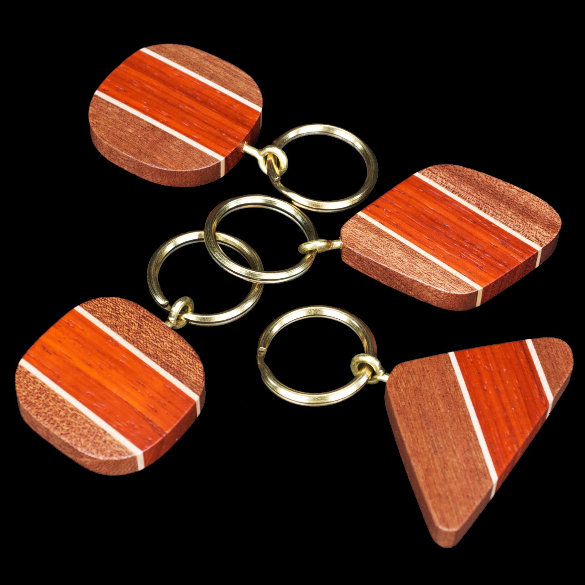 Hardwood Laminated Key Chain - Hardwood Creations – AmericanMadeWoodArt.com