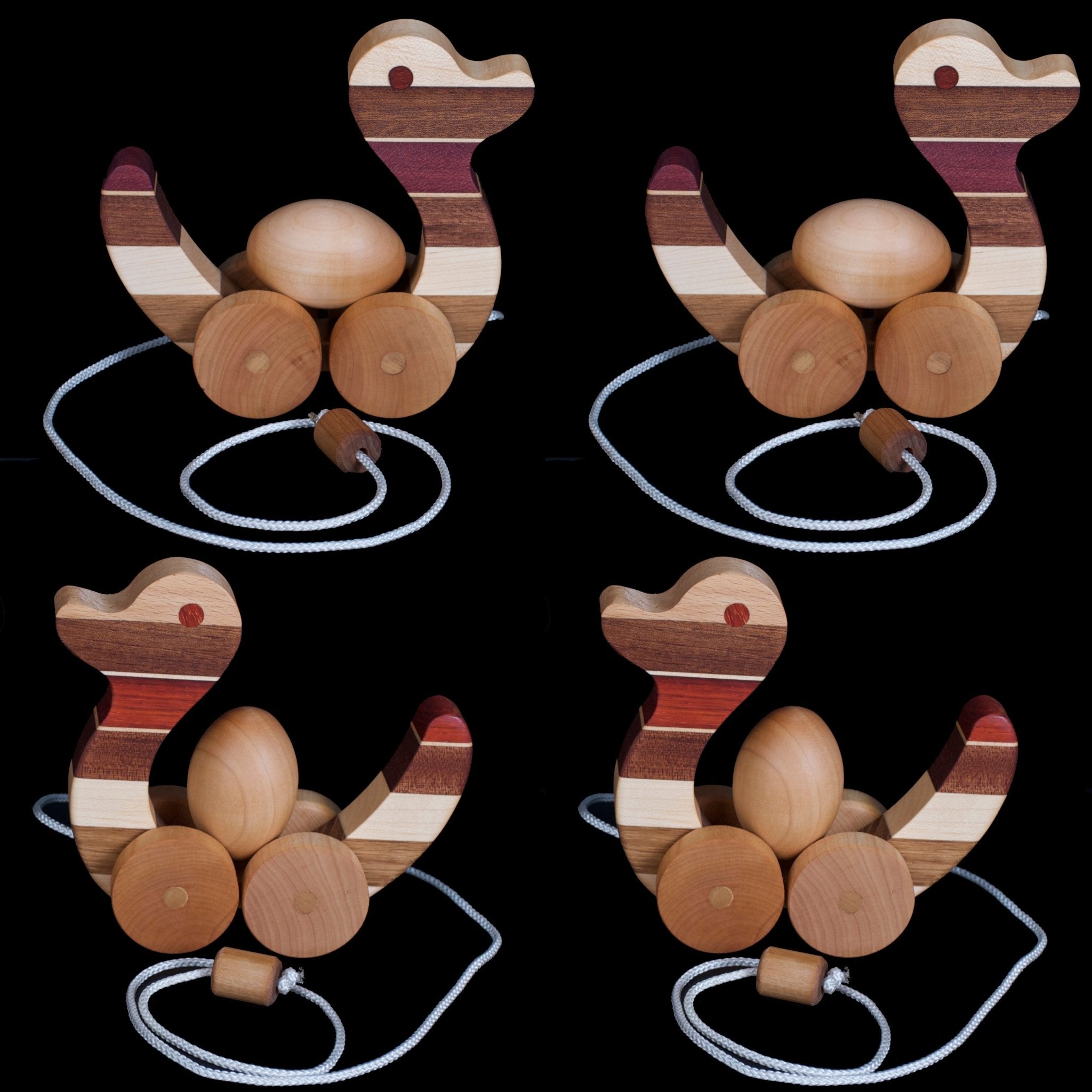 Hardwood Pull Duck Toy with Hardwood Egg - Hardwood Creations ...