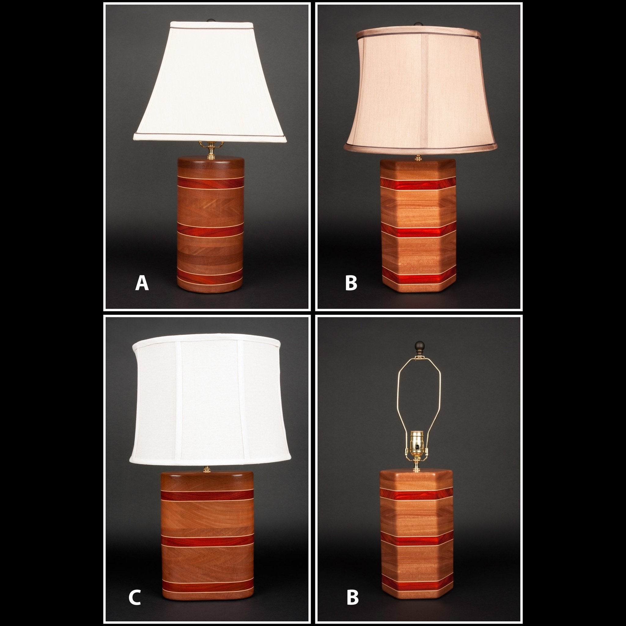Hardwood Table Lamp Laminated - Hardwood Creations ...