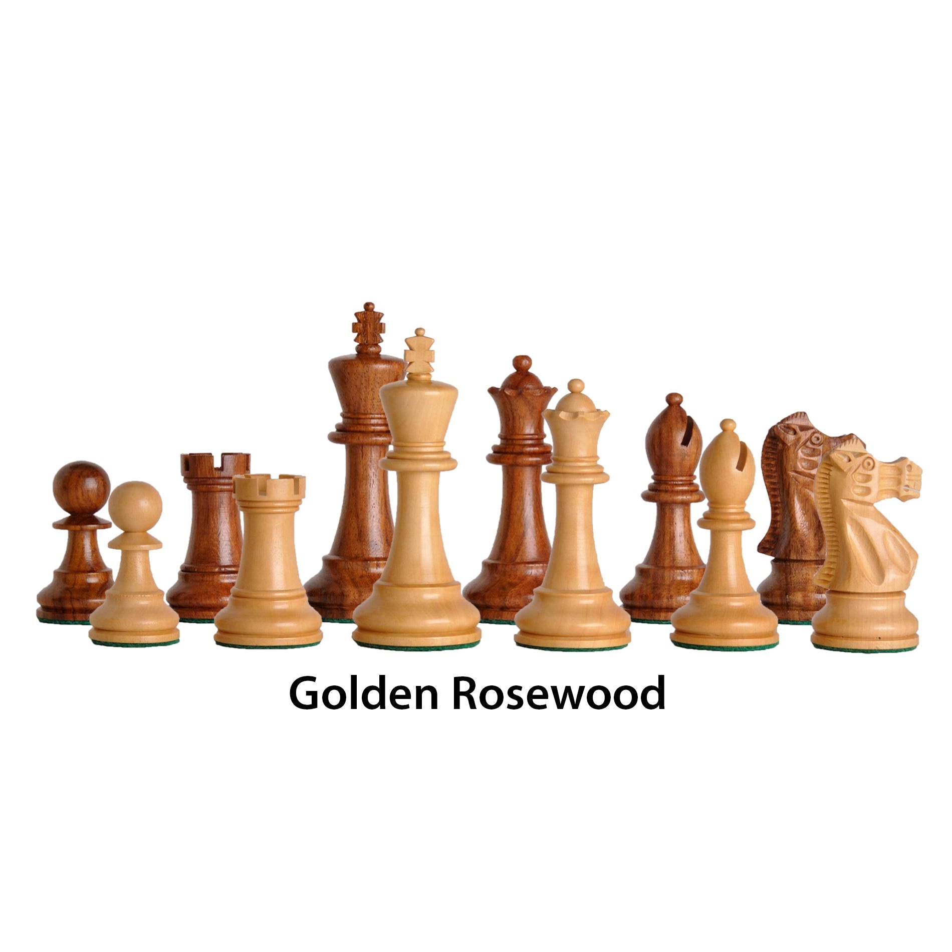 Solid Hardwood Chess Board with Pieces - Hardwood Creations ...